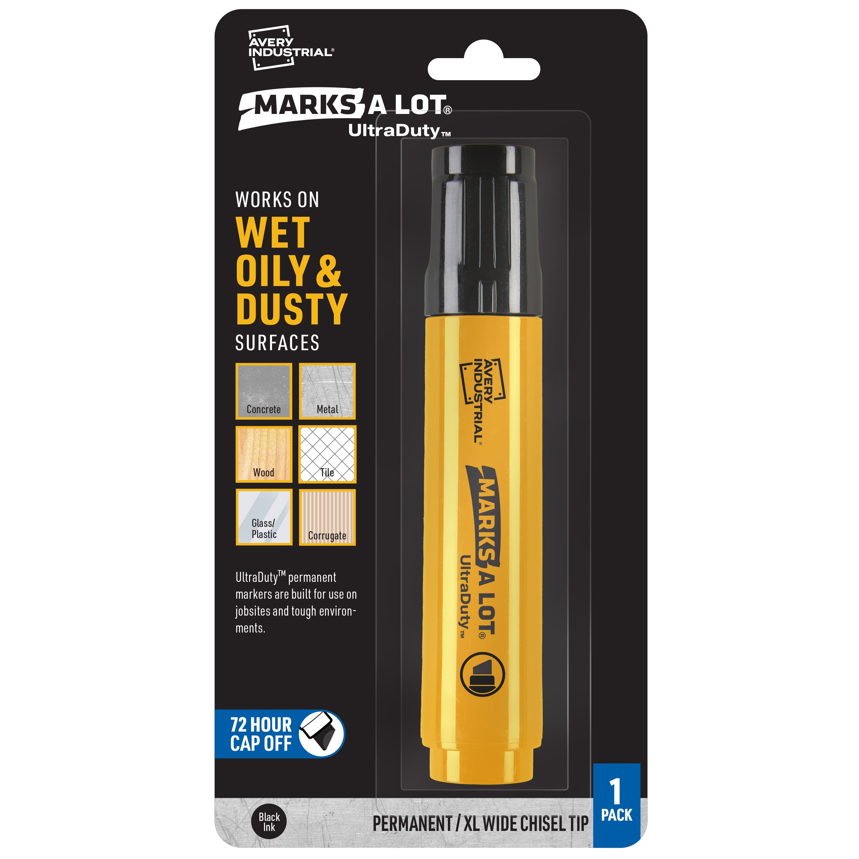 UltraDuty Markers, XL Wide Chisel Tip, Black 29865 | Avery | Avery